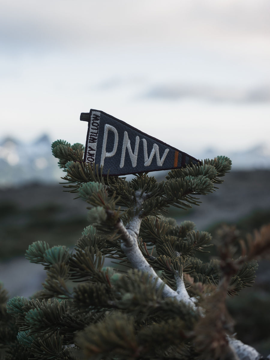 PNW Camp Banner Patch – Smoky Willow Socks