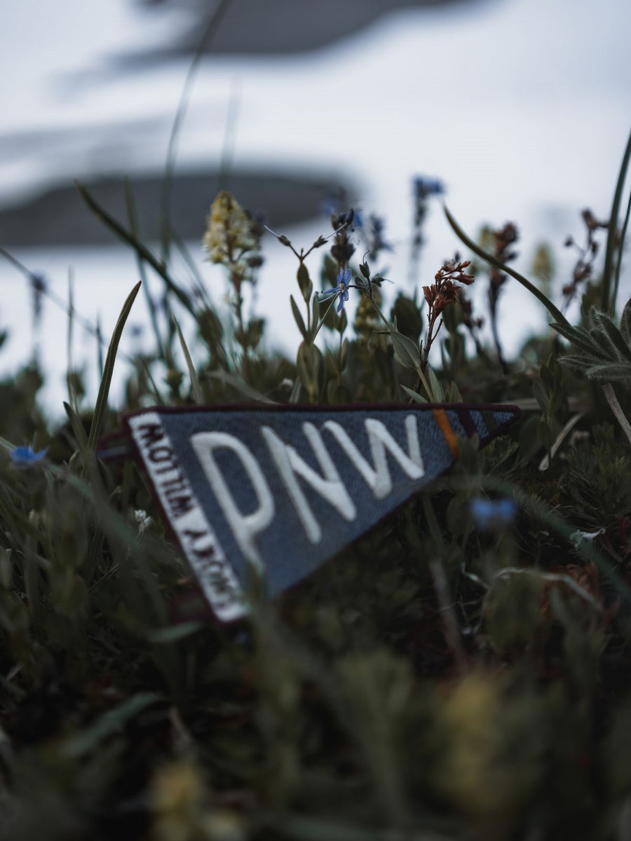 PNW Camp Banner Patch – Smoky Willow Socks